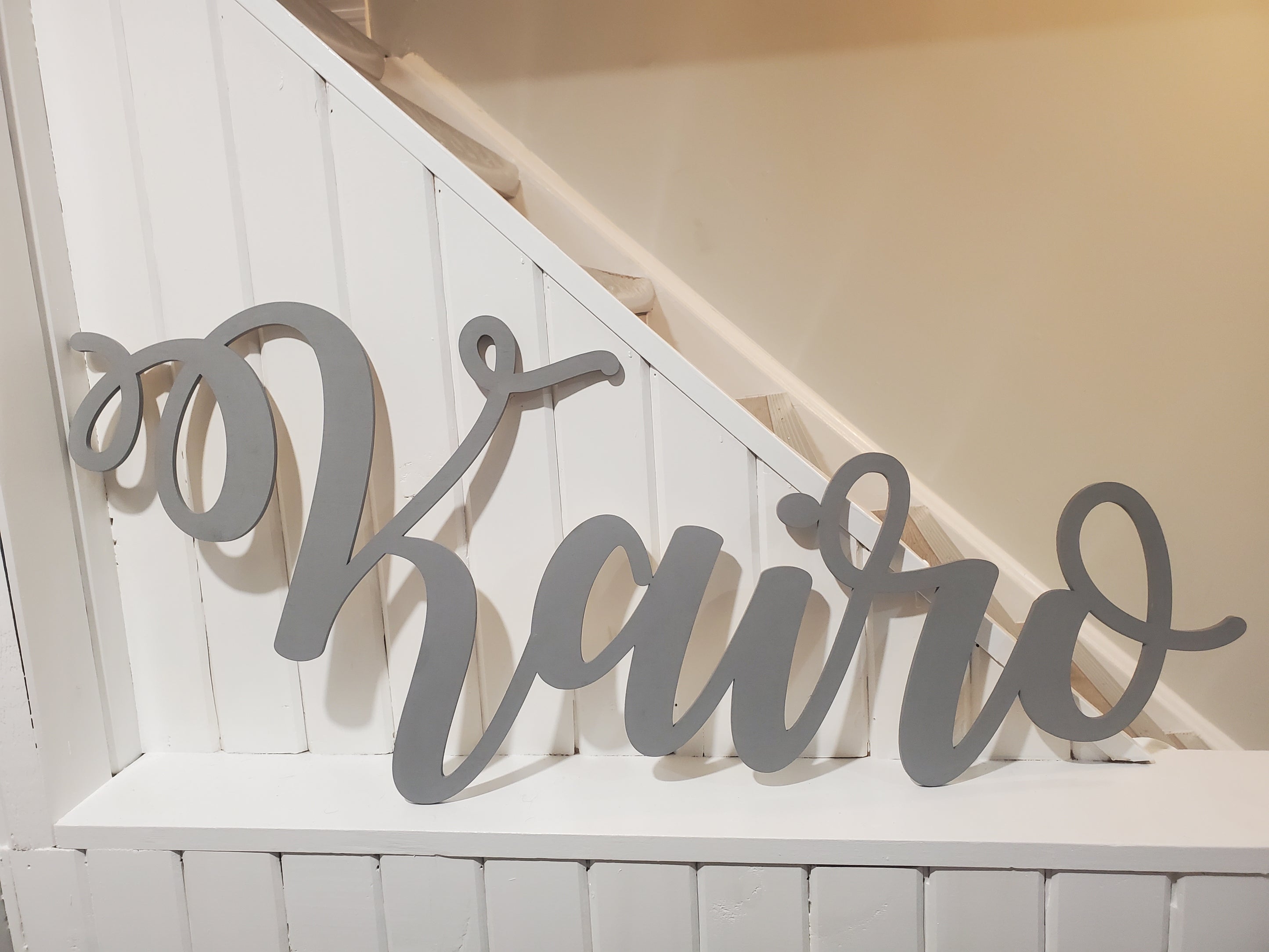 30" Custom Wood Name Wall Sign – Char & Beam